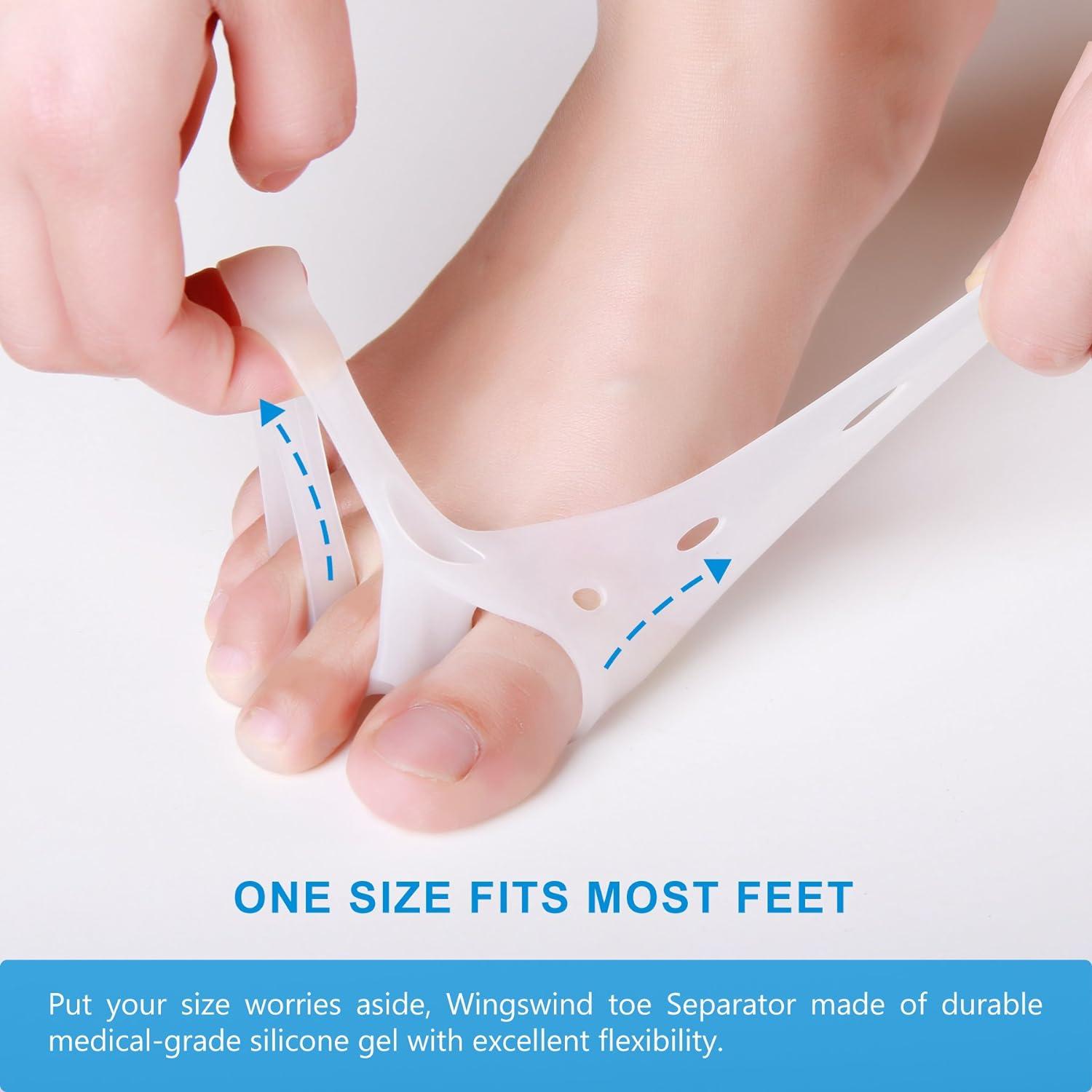 Bunion Corrector Pad Gel Toe Separators - Silicone Big Toe Splint for ...