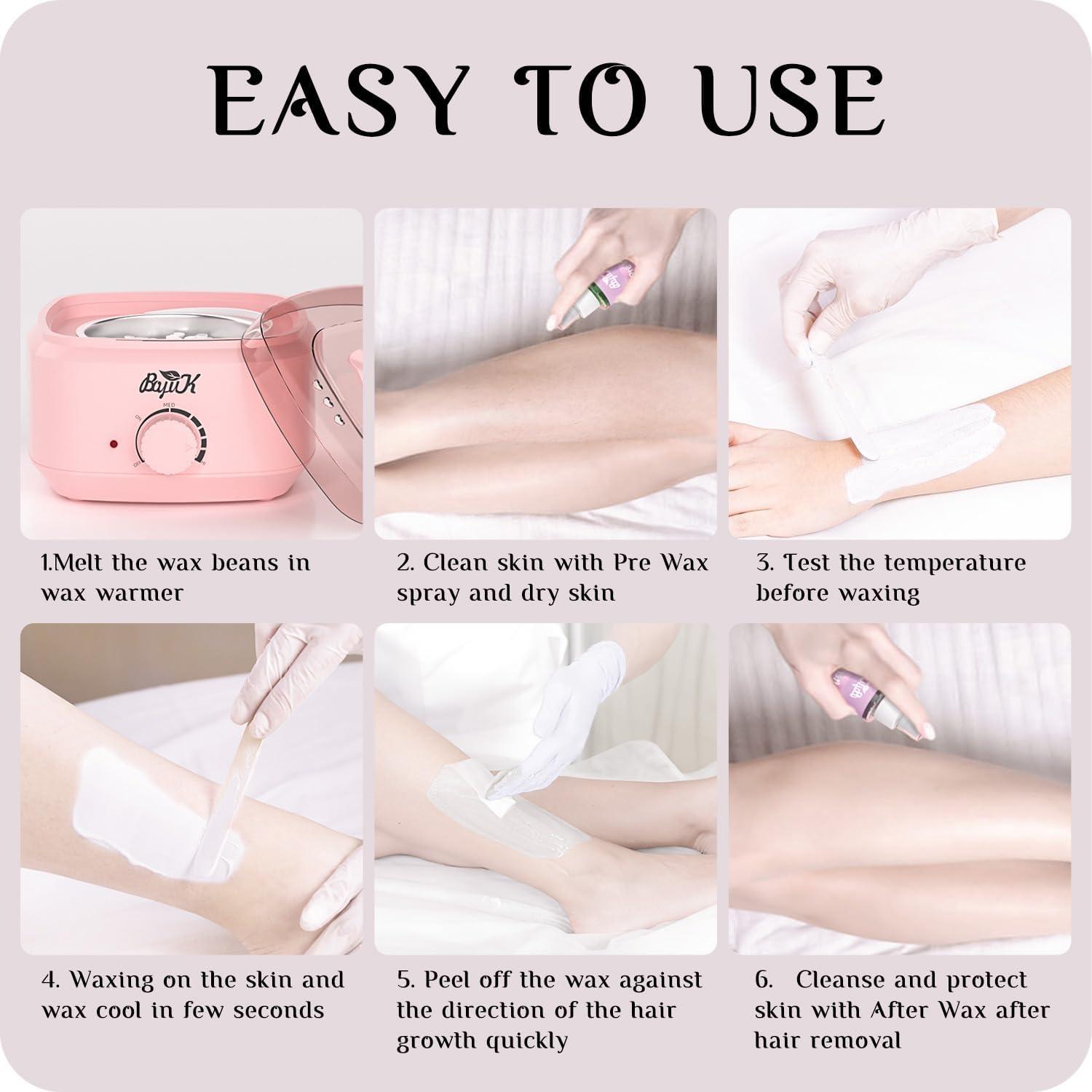 Waxing Kit Professional Wax Kit for Women and Men with 5 Packs of 100g ...