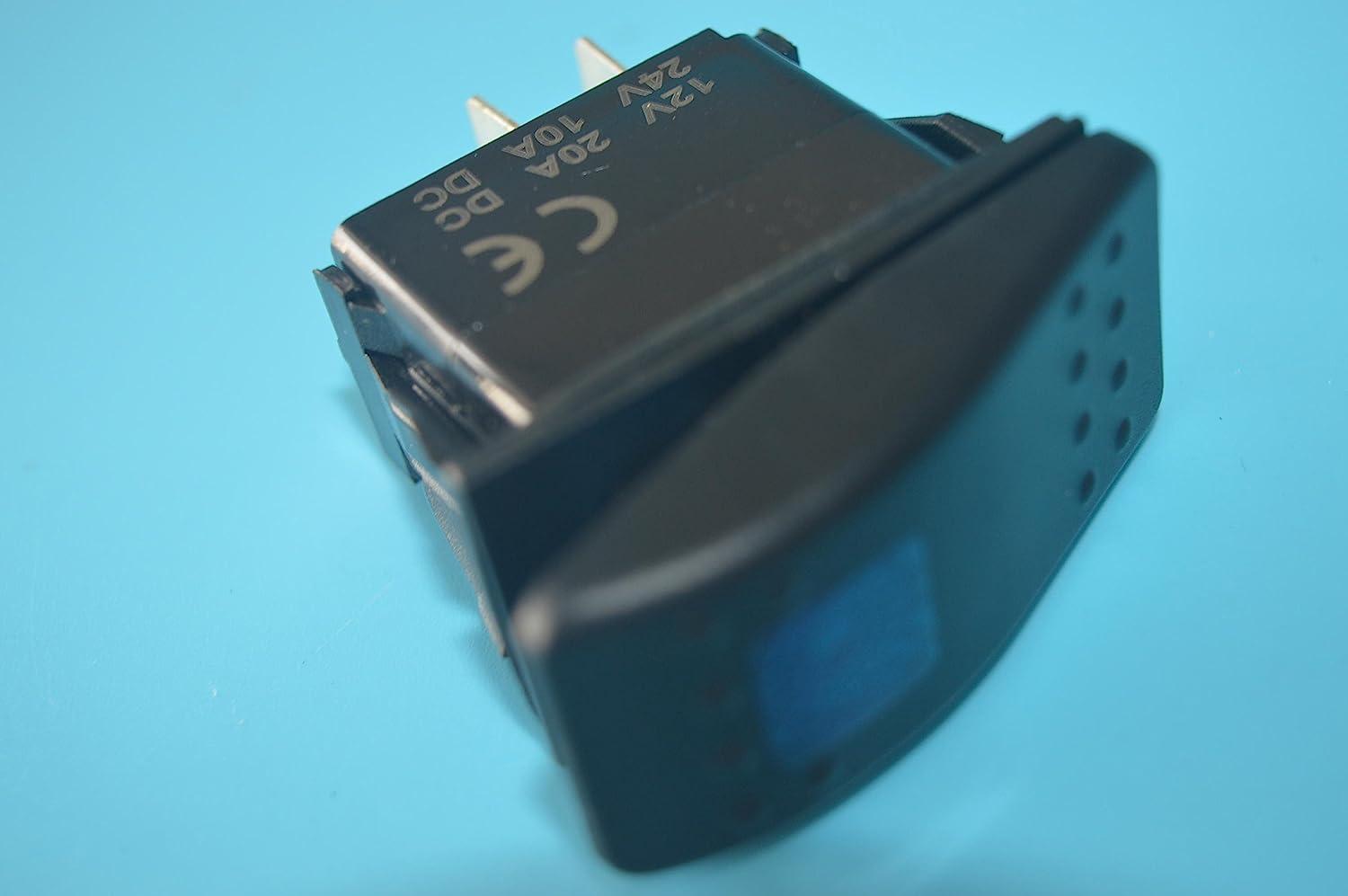 Amarine Made 12v 20 Amp Waterproof Blue LED Boat Rocker Switch | Buy ...