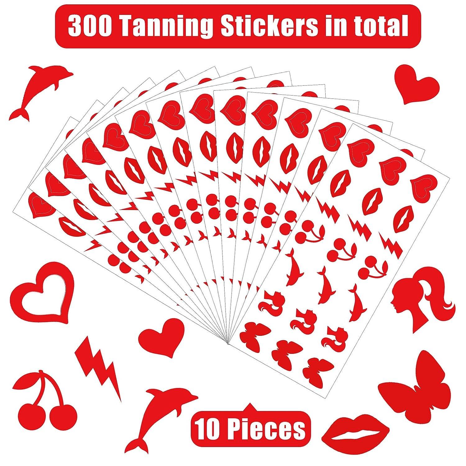 210 Pieces Self Adhesive Tanning Stickers | Perforated Body Stickers ...