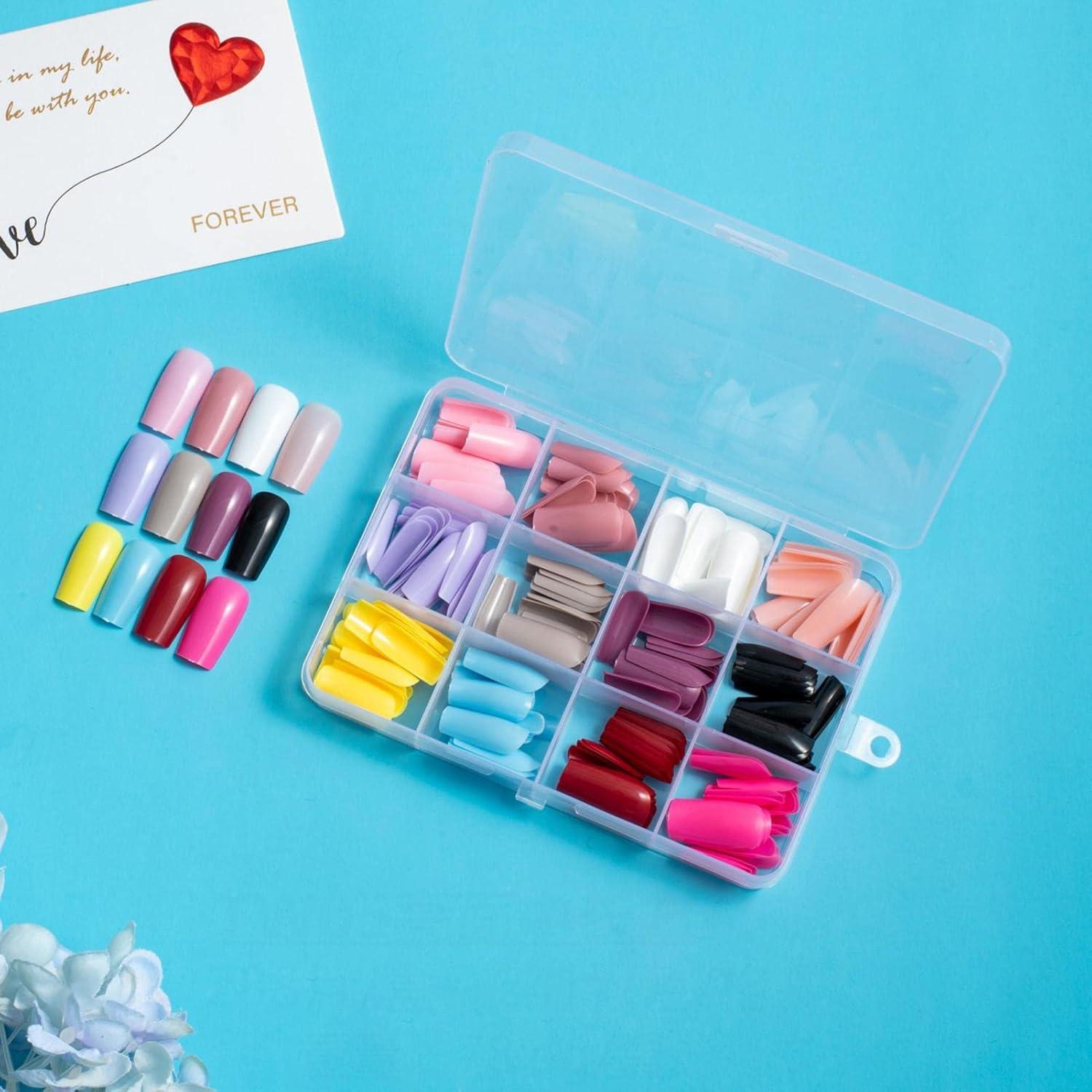 Short Nails Multi Colors and Styles Long Short Fake Nails Full - Easy ...