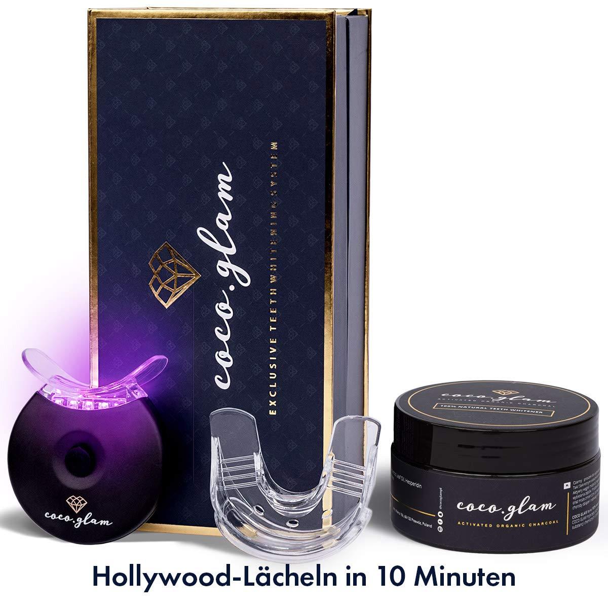 Coco Glam Tooth Whitening Set - Pink Teeth Whitening Kit with Activated ...