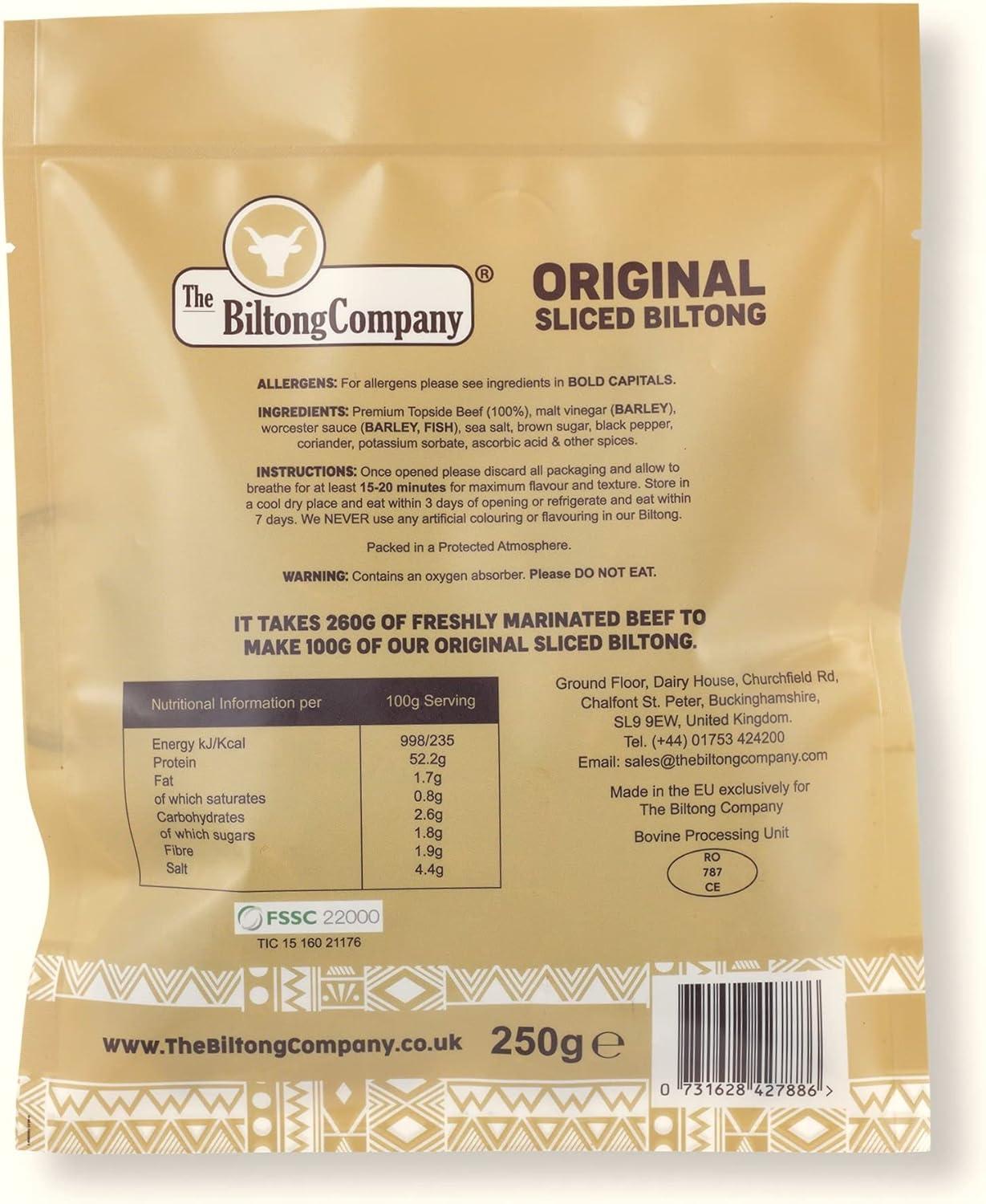 Biltong Sliced - 250g - Original Flavour | Buy Now with Express ...