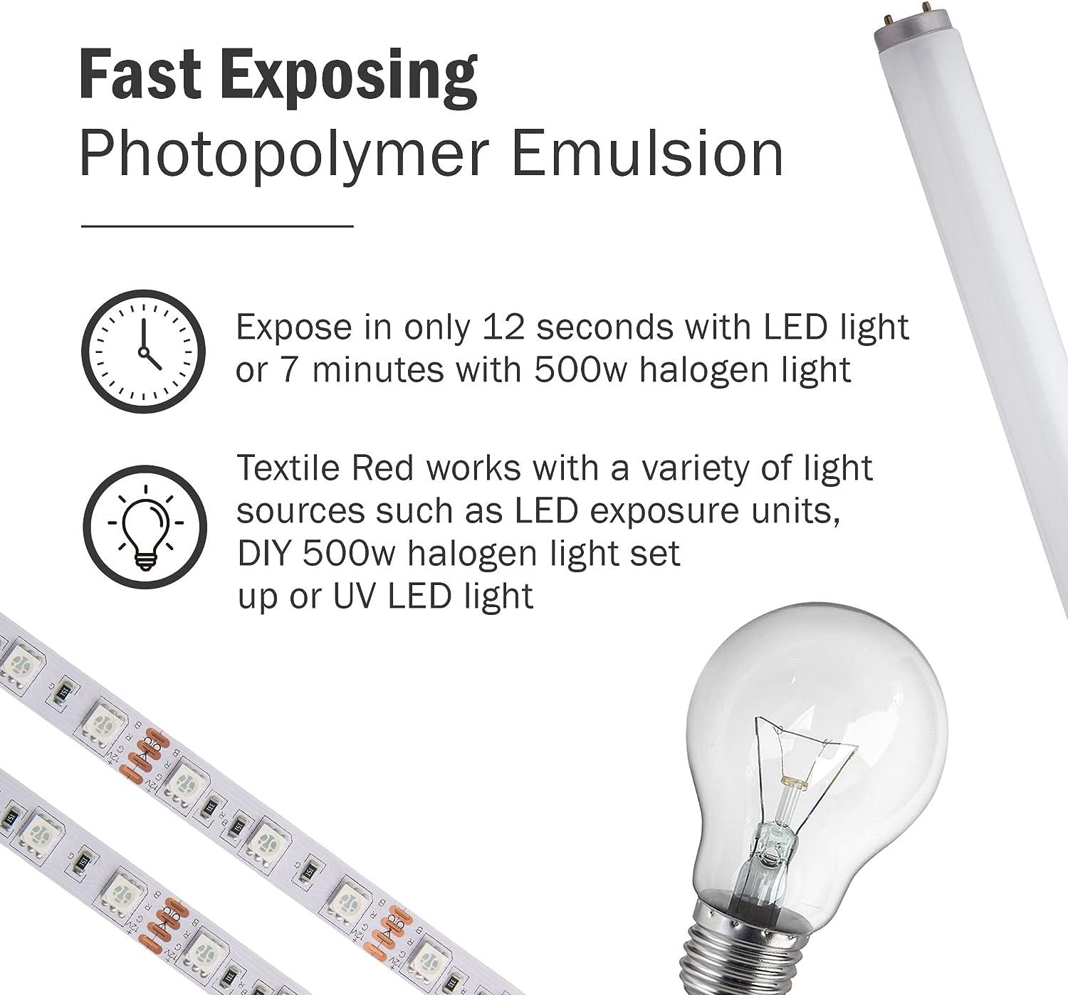 Ecotex Tex-Red Screen Printing Emulsion 16oz | Pre-Sensitized Photo ...