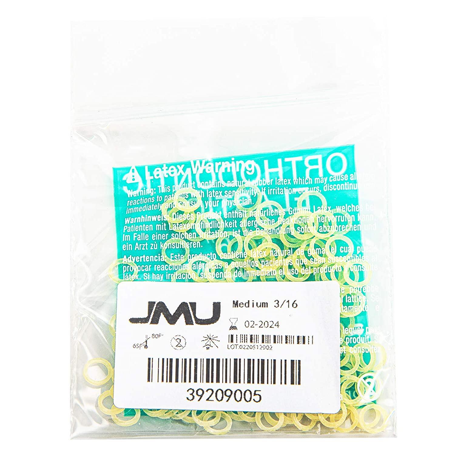 JMU Orthodontic Elastics 3/16 Medium 500-Pack - Made in USA Latex Dental Rubber Bands | Buy Now ...