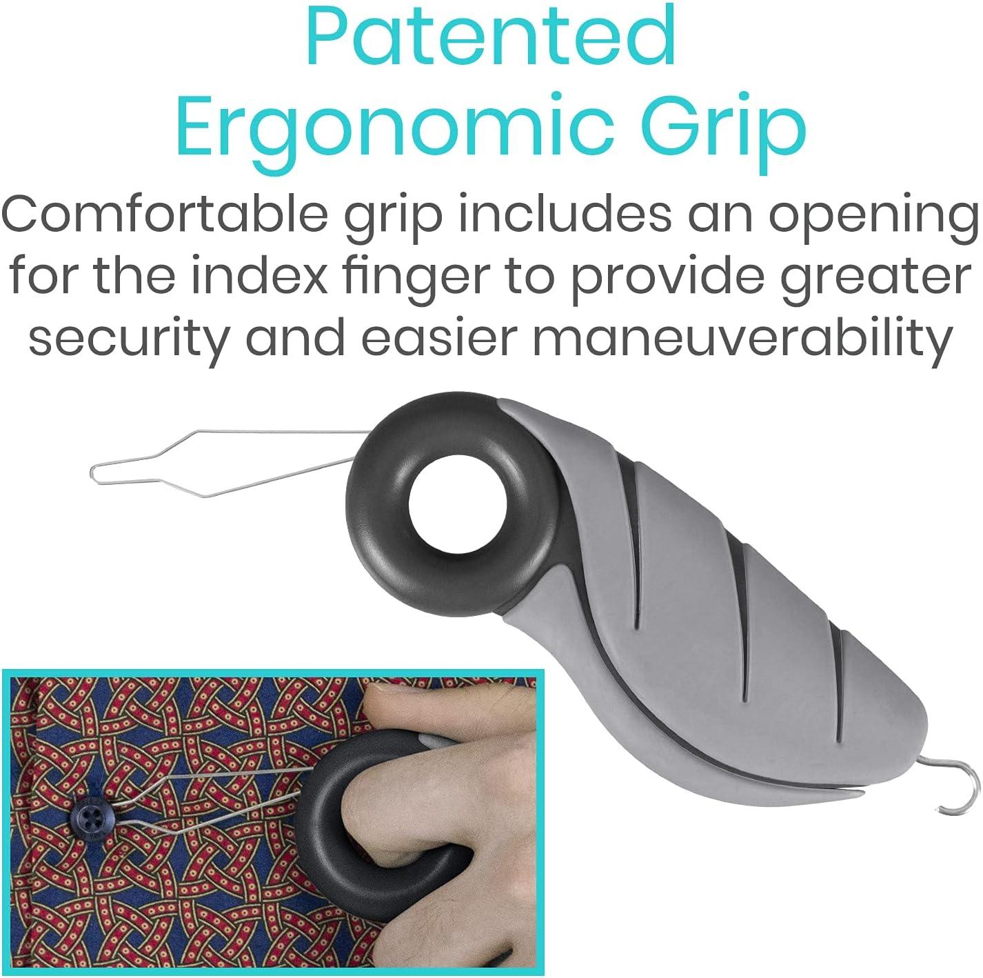 Vive Button Hook with Finger Hole - Zipper Gripper Pull Helper for ...