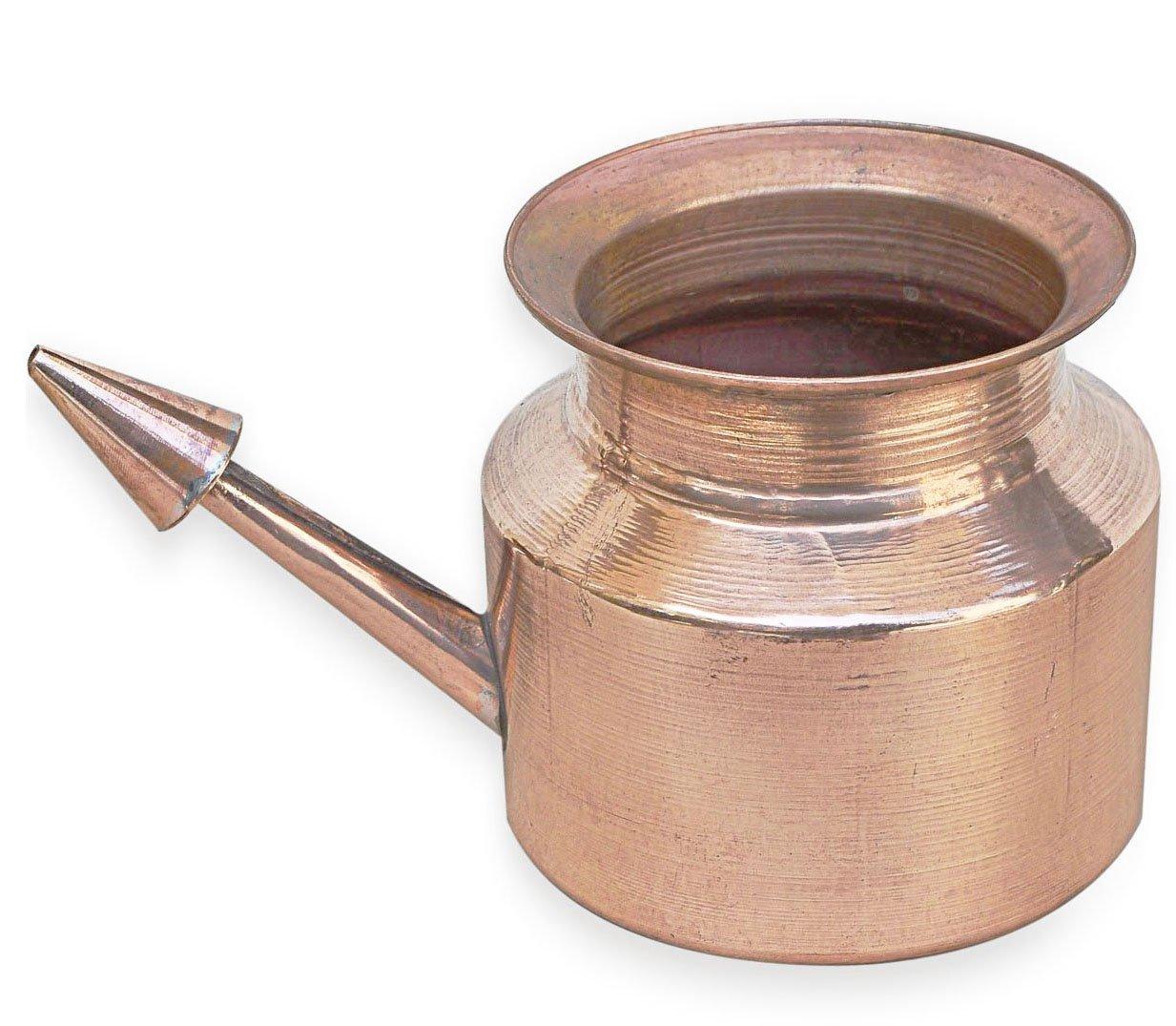 RoyaltyLane Copper Neti Pot - Ayurvedic Nasal Cleansing System - 3x3 ...