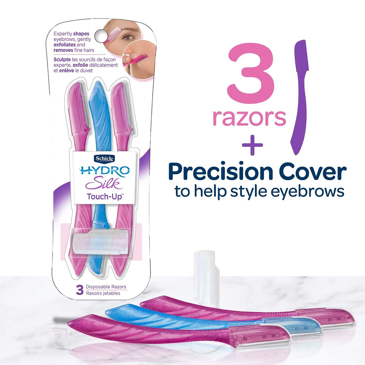 Schick Hydro Silk Touch-Up Tool - 3 Pack Exfoliating Dermaplaning for ...