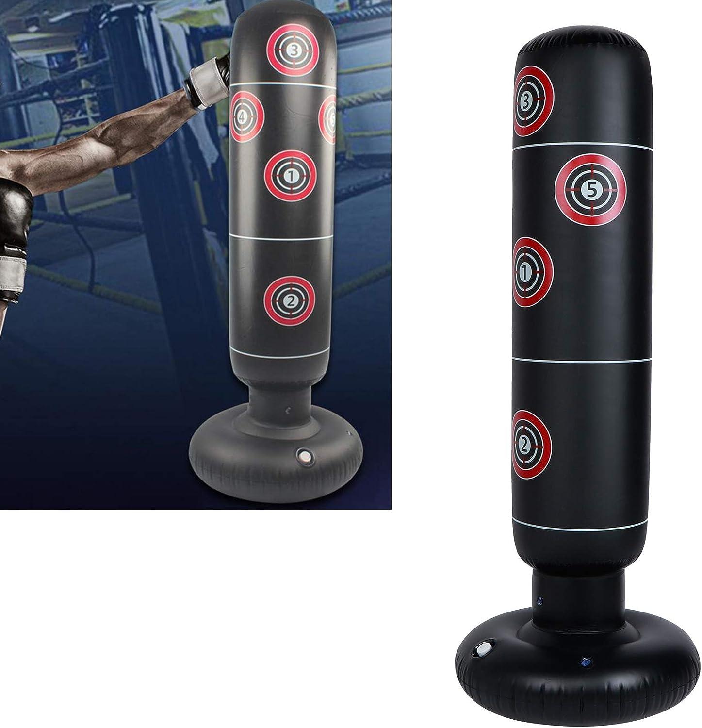 Inflatable Training Boxing Punching Bag 160cm PVC for Adults & Kids ...