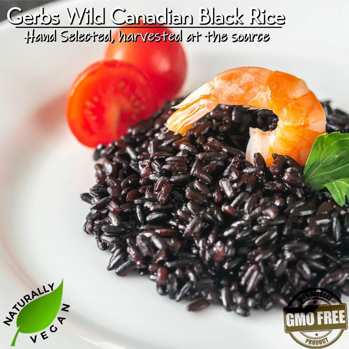 GERBS Wild Black Canadian Rice 2 LBS | Top Grade, Allergy-Free, High in ...