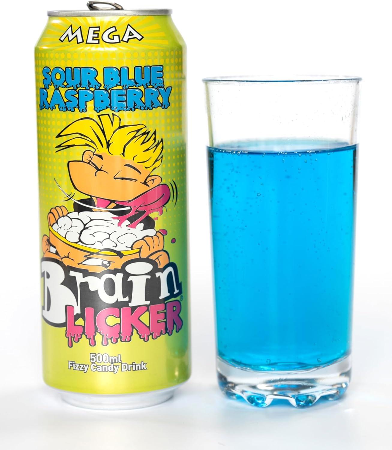 Mega Brain Licker Sour Blue Raspberry Candy Drink American Style Soda ...