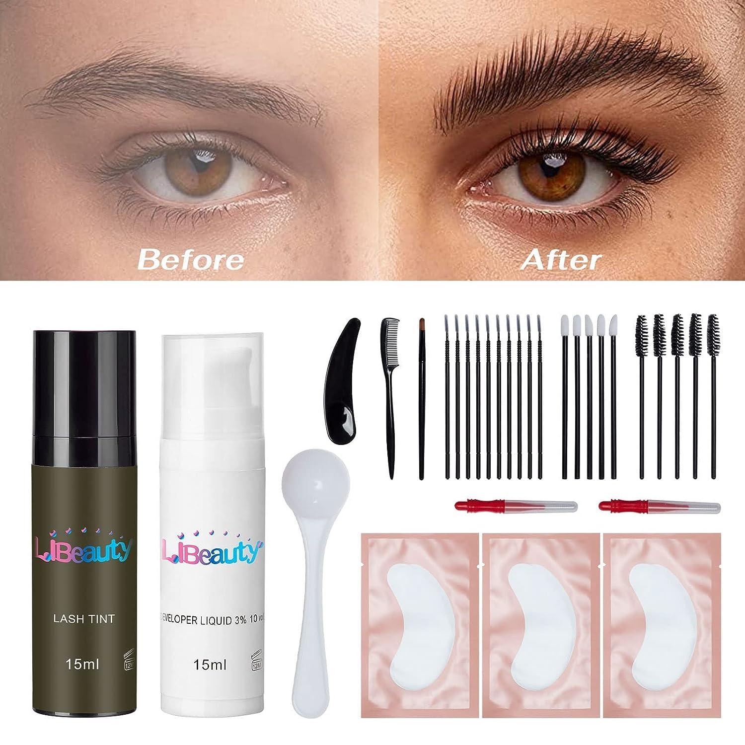 Brown 2-in-1 Eyelash & Eyebrow Color Kit - Instant Hair Color for Lash ...