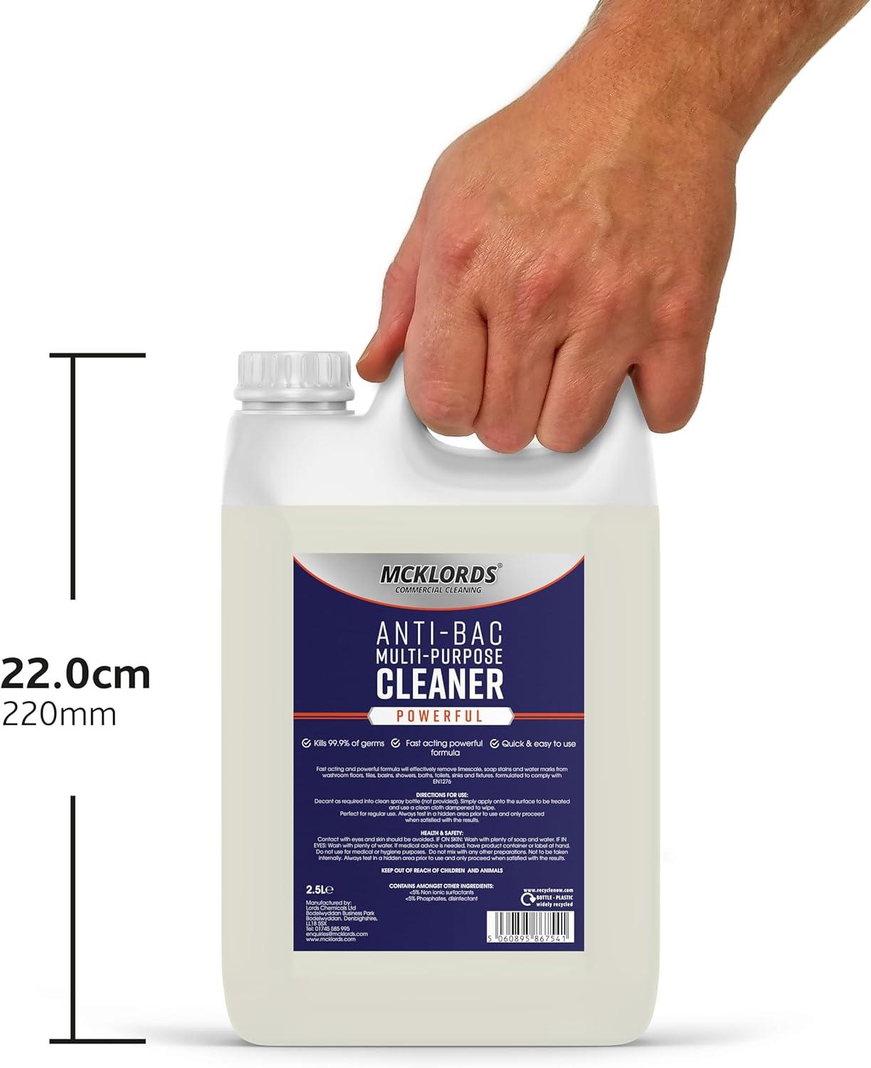 McKLords Commercial Anti-Bacterial Multi-Purpose Cleaner 2.5L ...