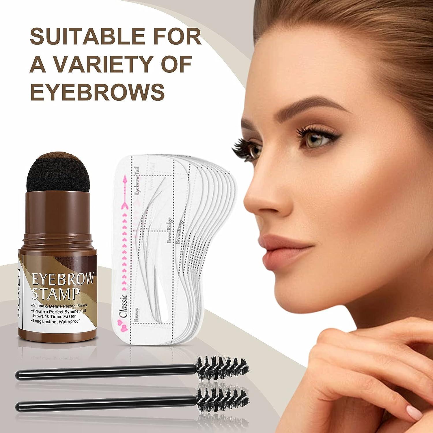 Eyebrow Stamp Stencil Kit Eyebrow Stamp Long-Lasting Waterproof and ...