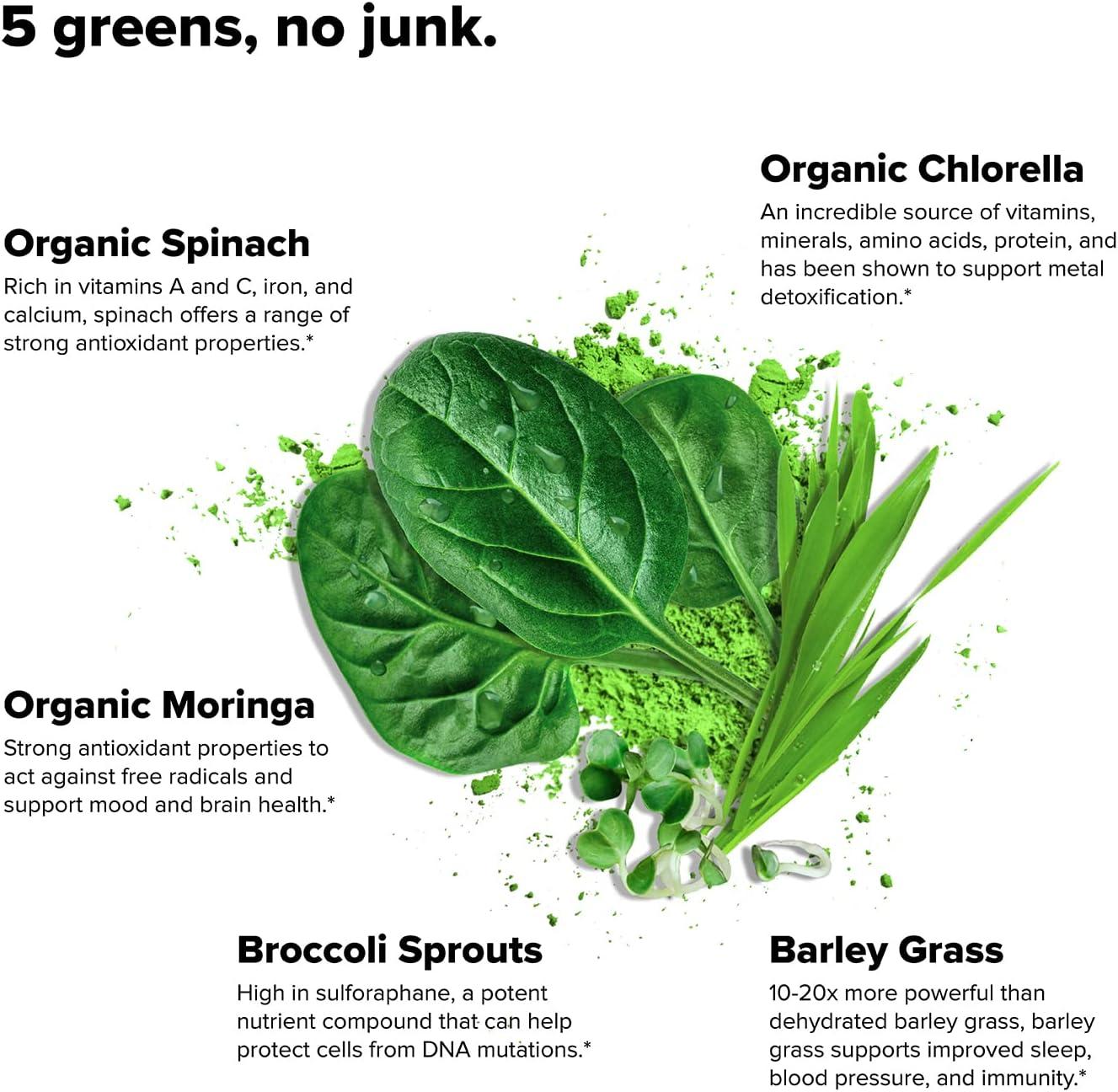Organic Superfood Powder - Green Juice Smoothie Mix with Chlorella ...