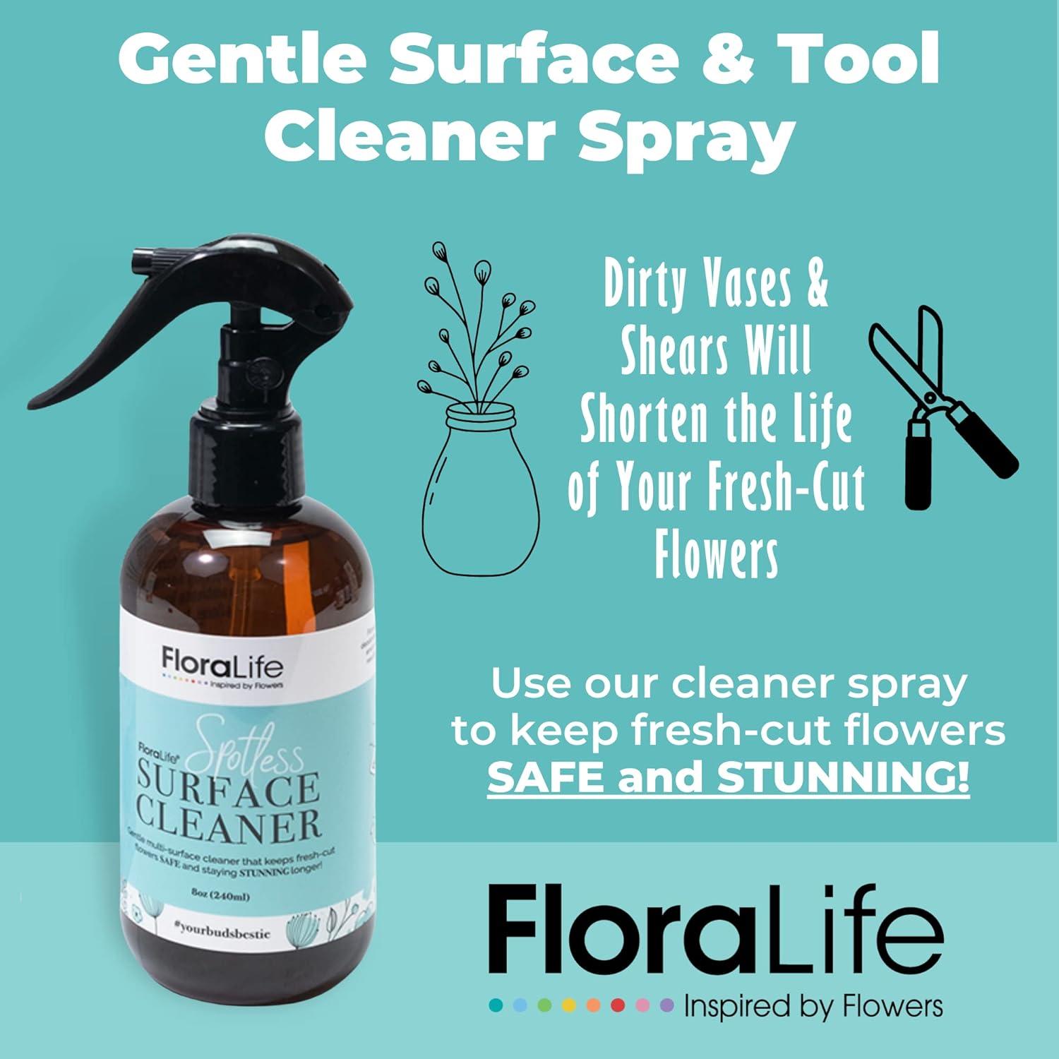 Floralife Surface Cleaner - Gentle Multi-Surface Spray for Flower Vases ...