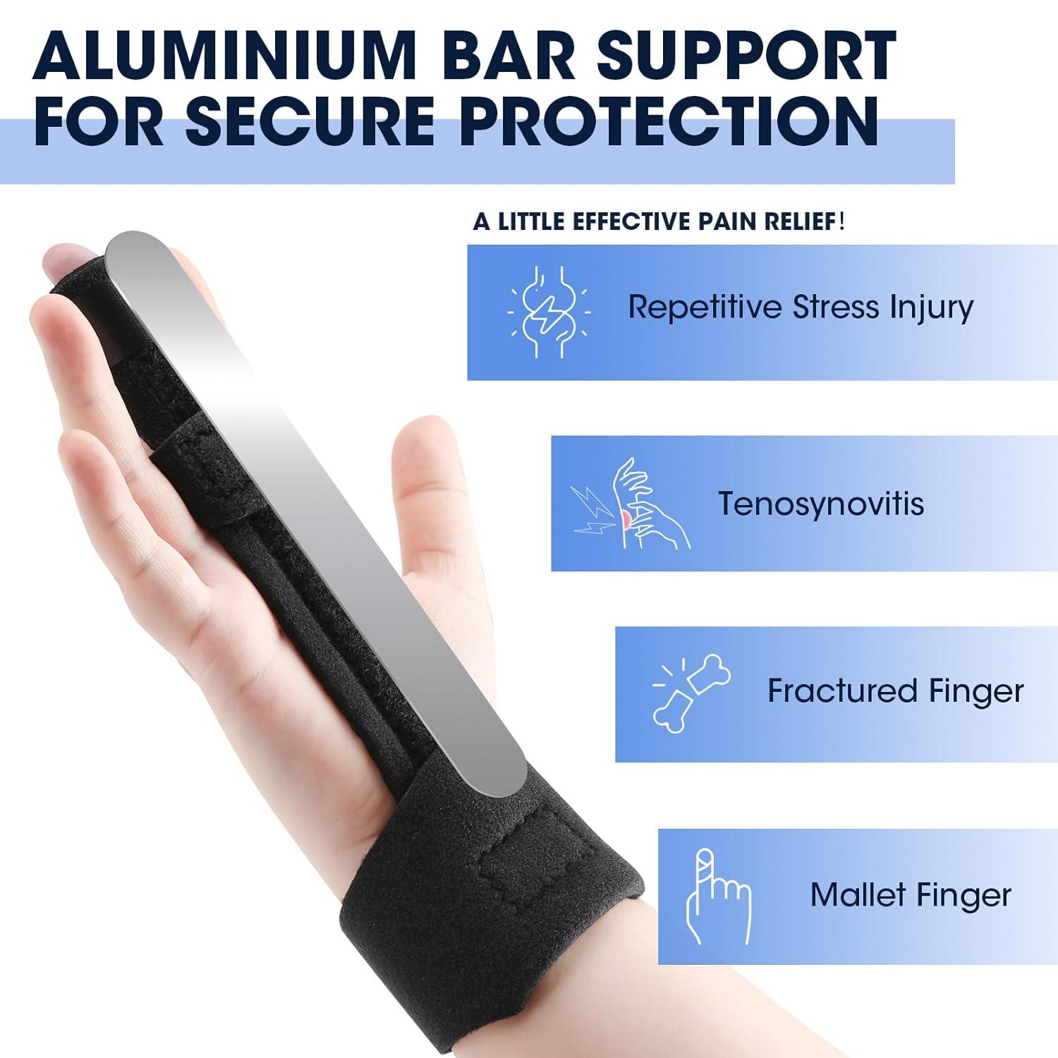 Full Finger Support Splints for Arthritis Trigger Thumb - Removable ...