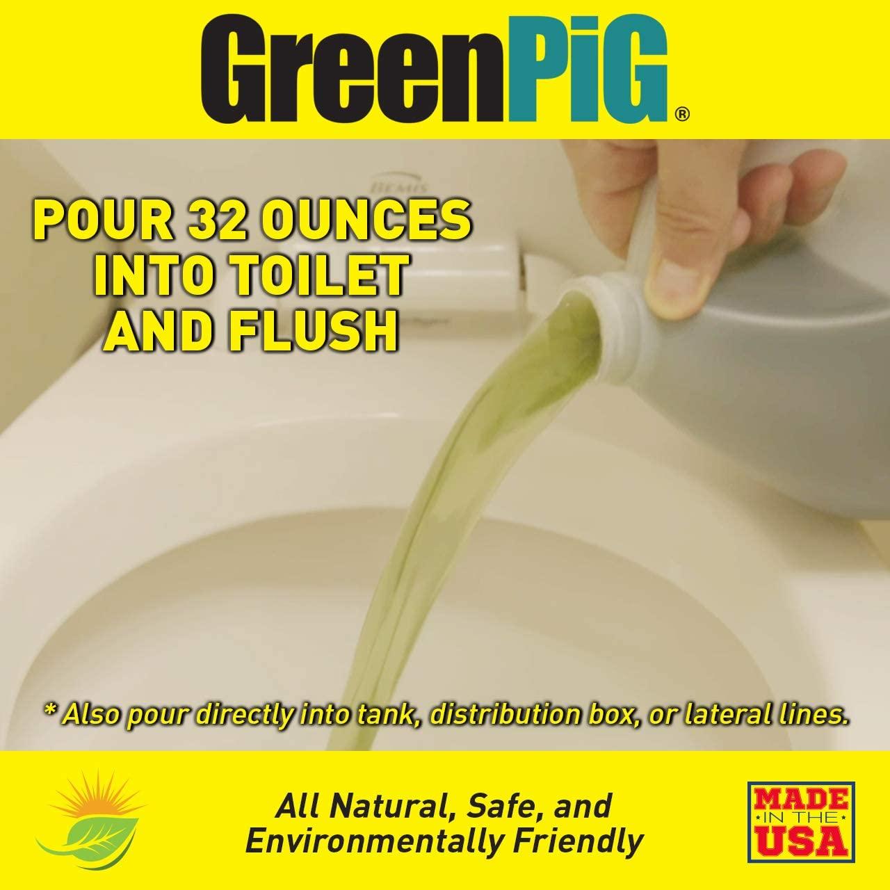 Green Pig Septic Tank Treatment - Emergency Formula for Clogged Tanks & Leach Lines - 1 Gallon ...