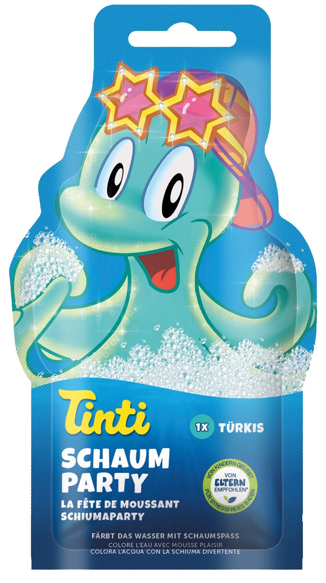 Tinti Foam Party Turquoise 40 ml - Fun Kids Bath Foam for Splashy Play ...