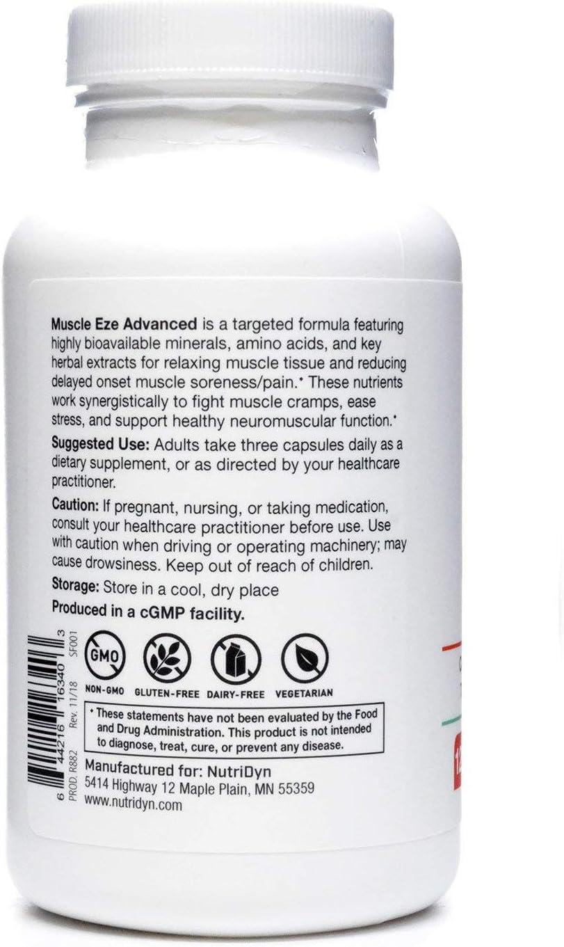 Muscle Eze Advanced 120 Caps - Nutri-Dyn | Supports Muscle Relaxation & Healthy Magnesium Levels ...