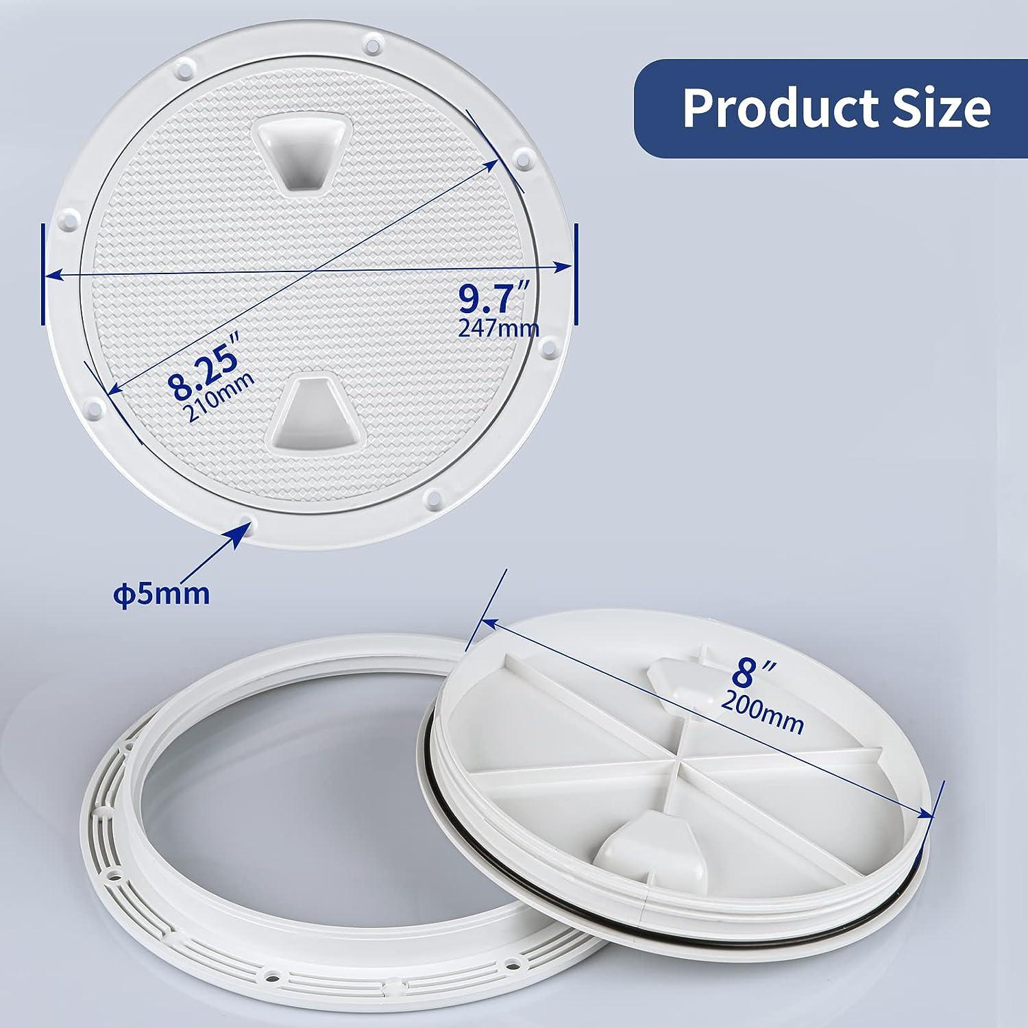 8 inch Boat Hatch Cover Deck Plate Hatch,White 8 inch Non Slip ...