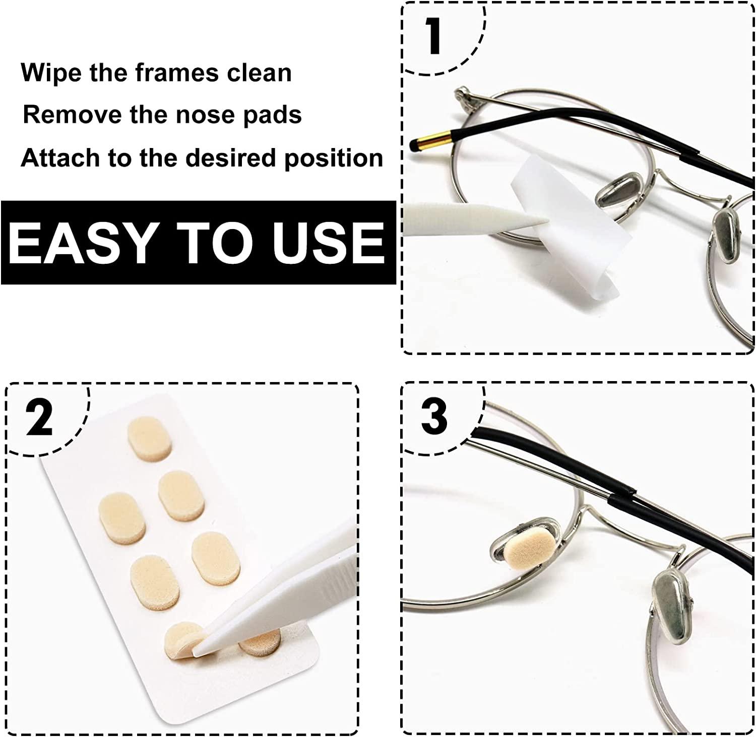 Dadop 48 Pairs of Glasses Nose Pads Eyeglass Nose Pads Soft Foam Self ...