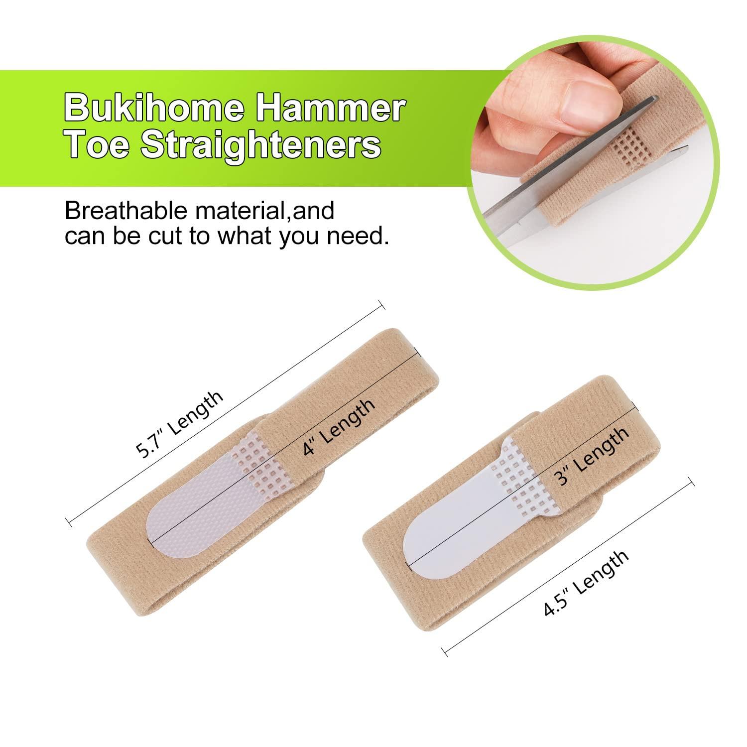 Bukihome Hammer Toe Straighteners - 12 Pack Toe Splints for Bent ...