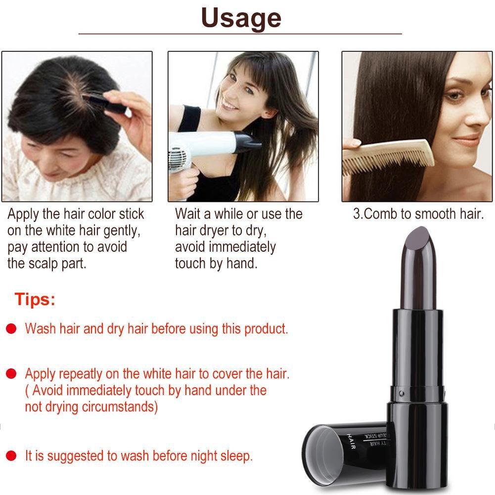 Hair Color Pen & Temporary Chalk - Dark Brown White Hair Coverage | DIY ...