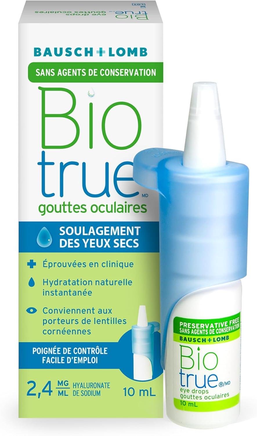 Biotrue Preservative Free Eye Drops for Dry Eyes Natural Moisturizer ...