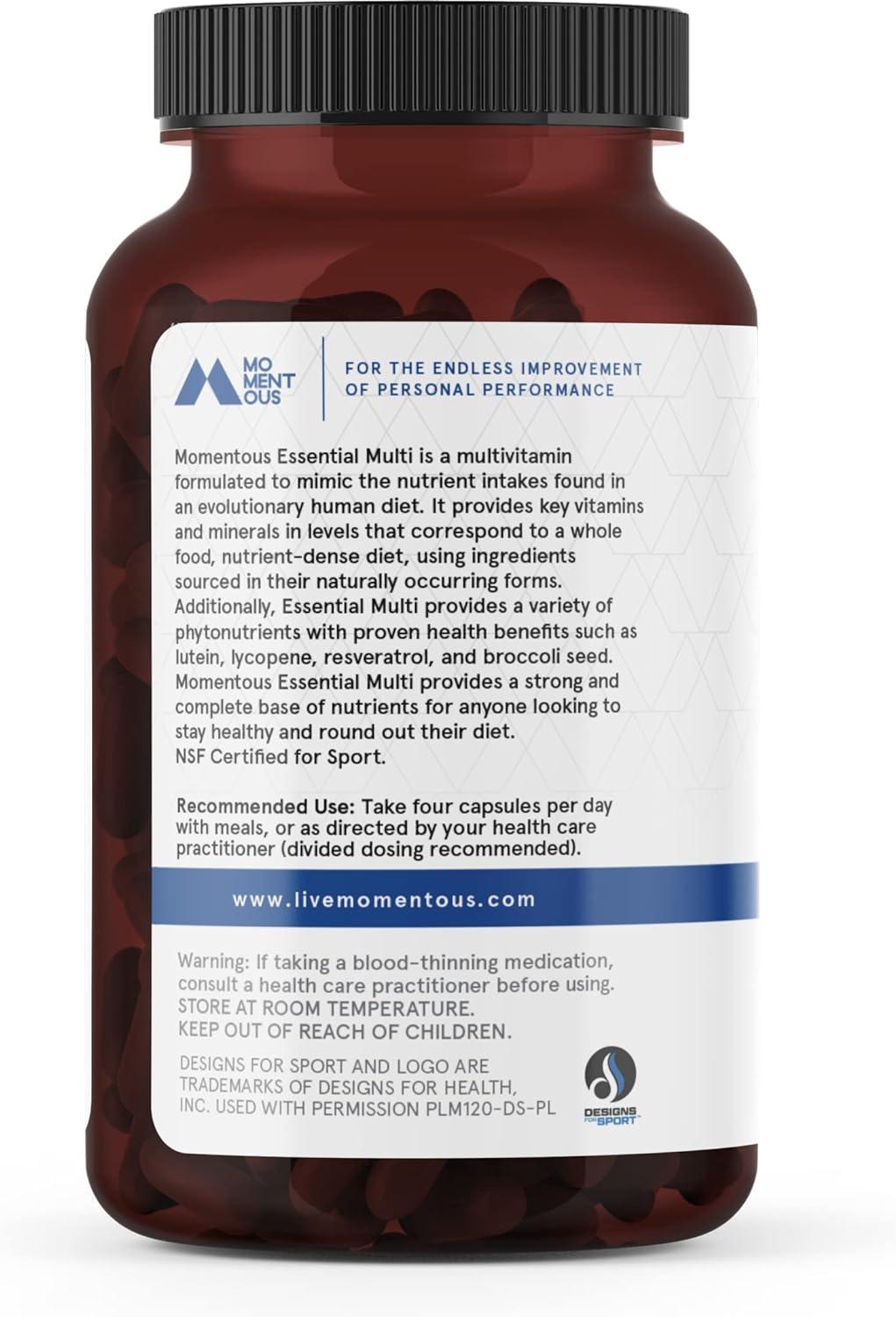 Momentous Essential Multivitamin for Athletes & Wellness Enthusiasts ...