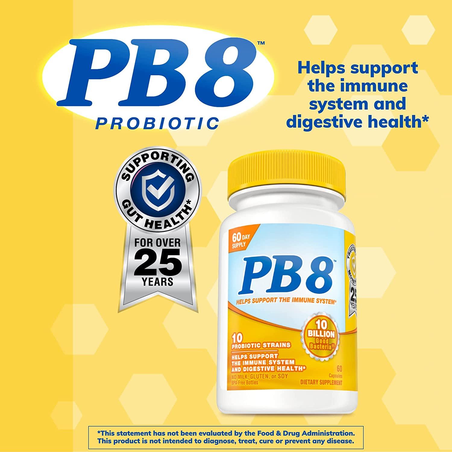 Nutrition Now PB 8 Probiotic - Immune & Digestive Support Supplement ...