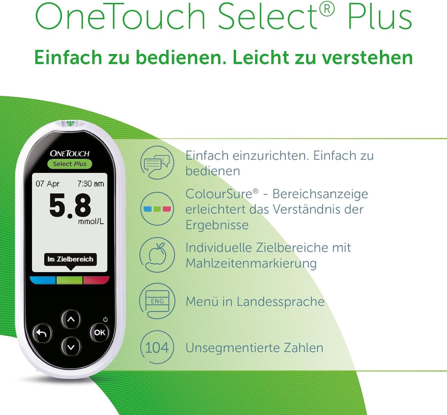 OneTouch Select Plus Blood Glucose Meter I Set for blood glucose ...
