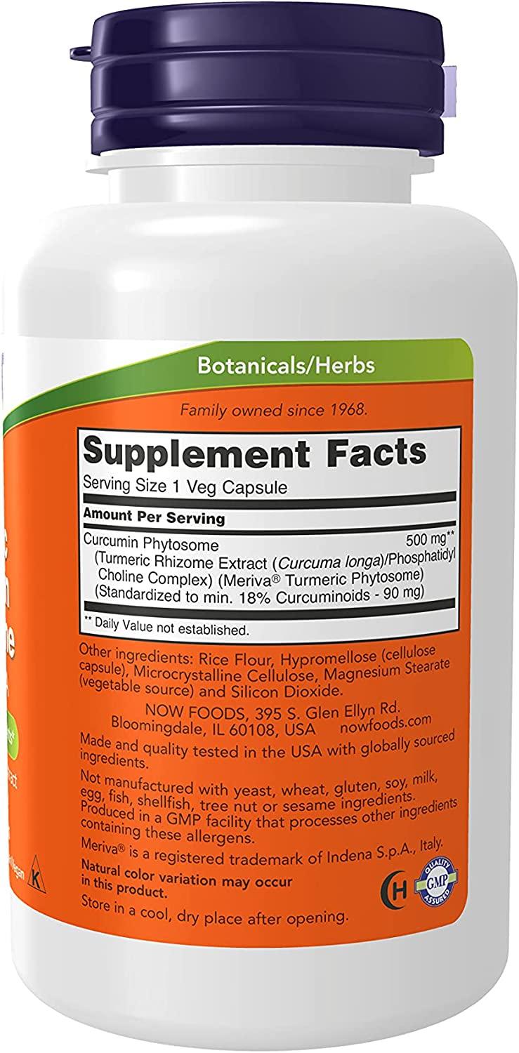 Buy Now Foods Curcumin Phytosome 60 Veg Capsules - Powerful Antioxidant ...