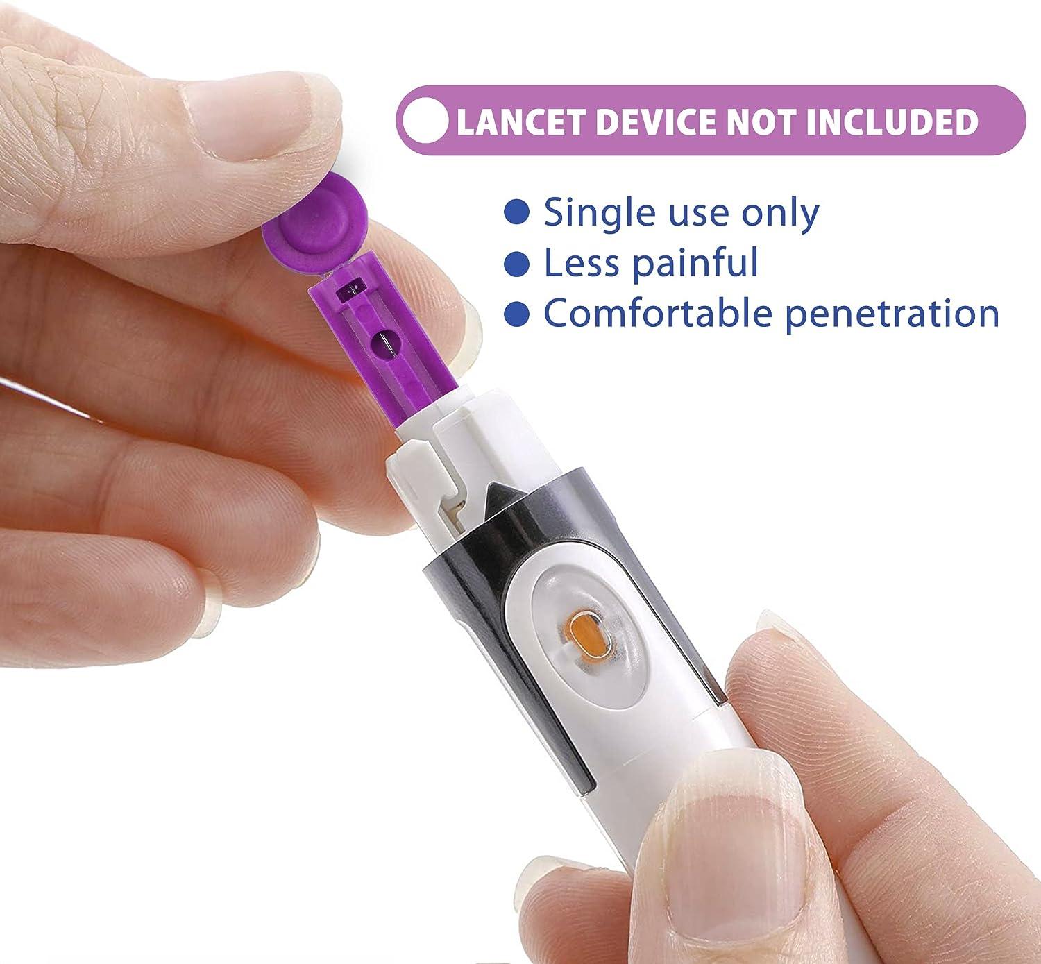 LotFancy Lancets for Blood Testing 30 Gauge - 100 Count Disposable ...