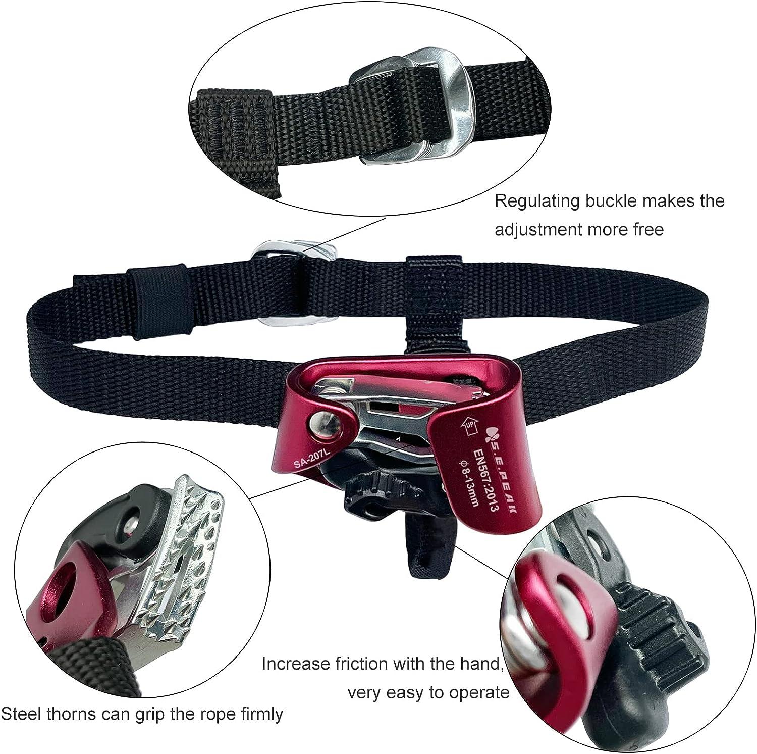 S.E.PEAK Foot Ascender Riser for Rock Climbing & Arborist - Orange ...