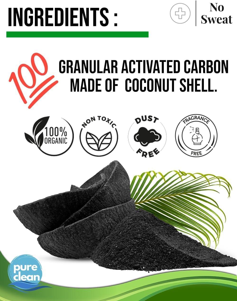No Sweat Activated Carbon Cat Litter Odour Neutralizer-Made Of Coconut ...
