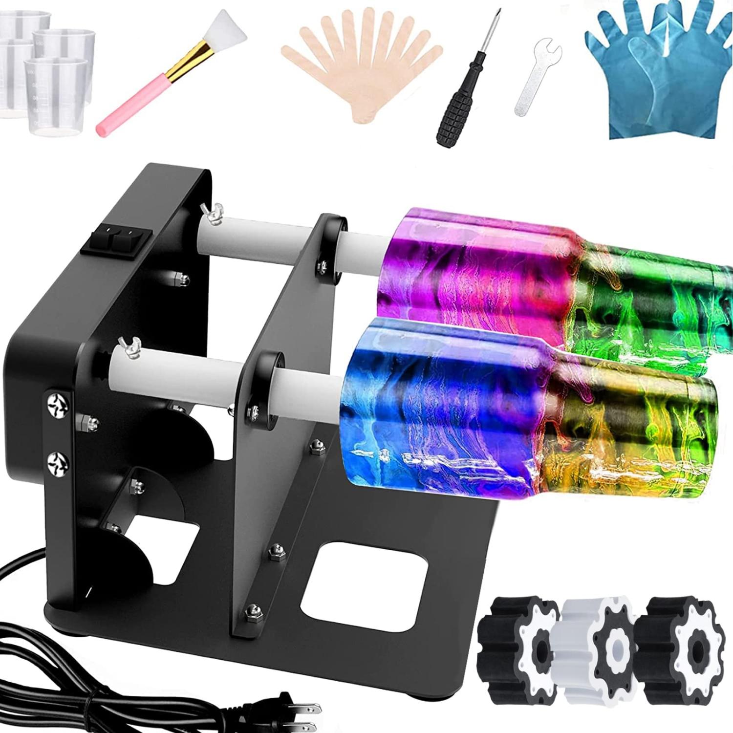 Cup Turner Double Tumbler Steel Frame Rotisserie Kit - Black | DIY ...