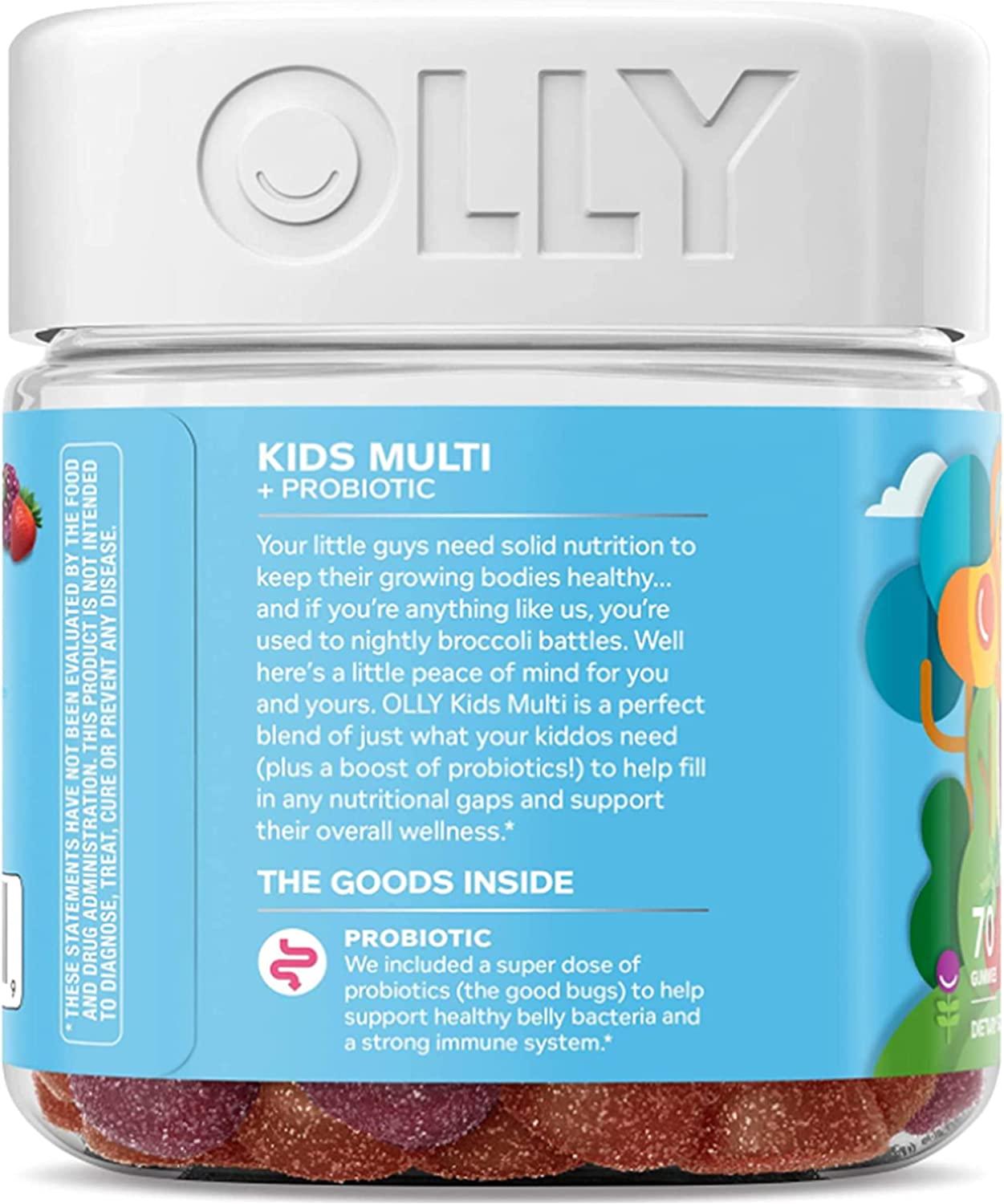 OLLY Kids Probiotic Gummy Multivitamin - 70 Gummies for Gut Health ...