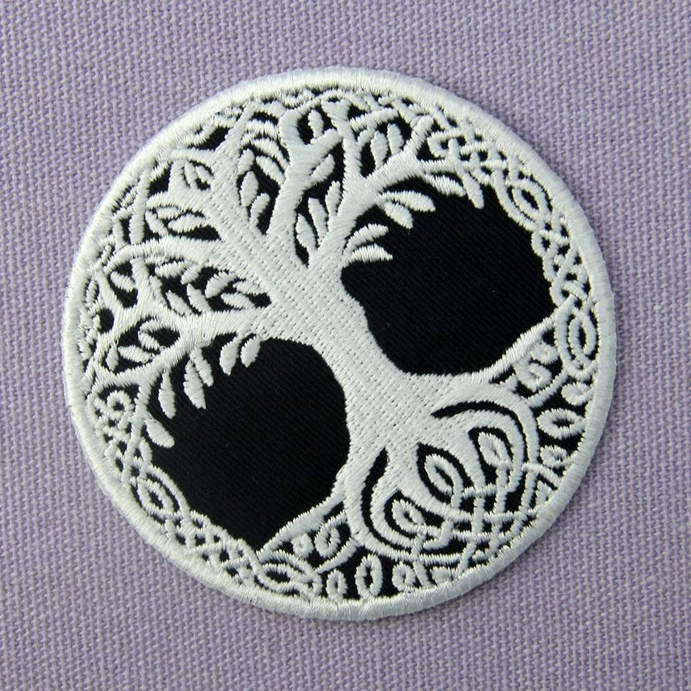 Yggdrasil Norse Tree of Life Patch - Embroidered Iron-On Sewing Badge ...