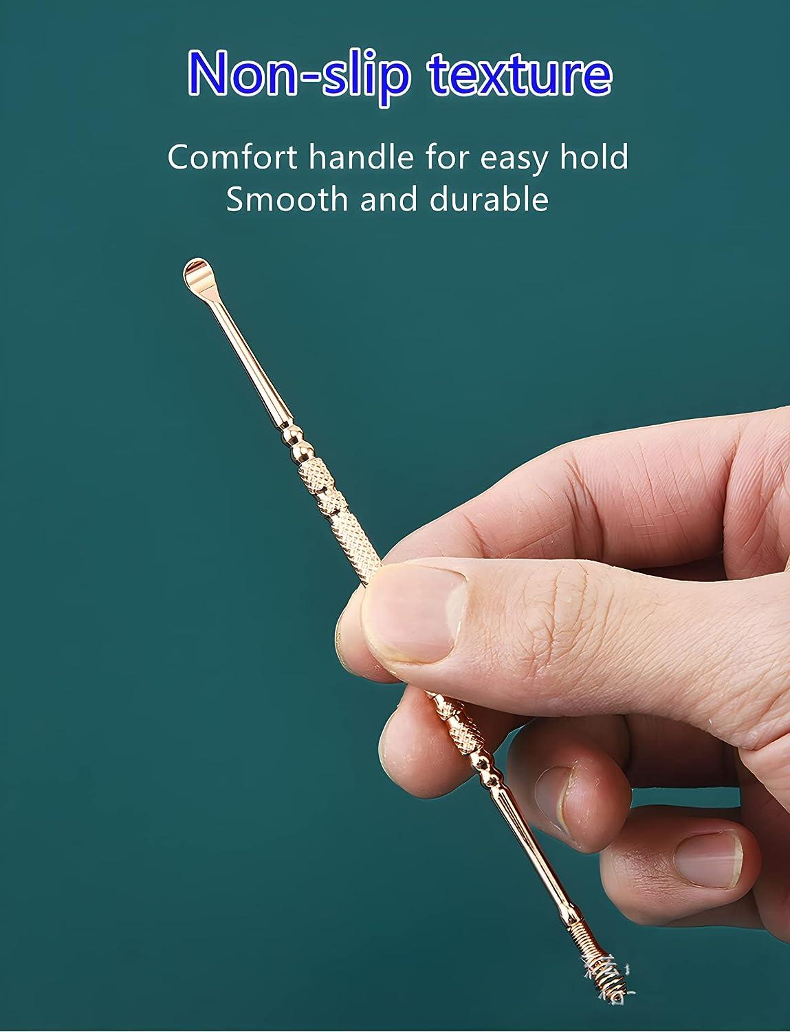 Professional Stainless Steel Ear Wax Removal Spring Cleaner Set with ...
