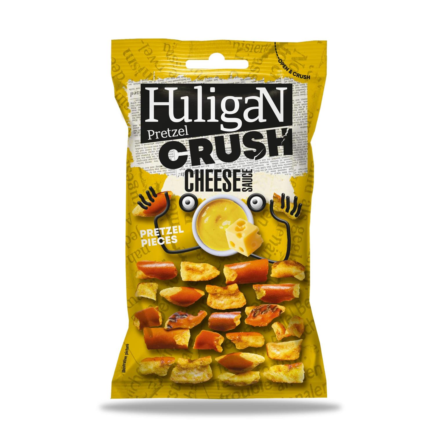 HuligaN Pretzel Crush Cheese Sauce Snack 18x65g - Ready to Eat | Buy ...