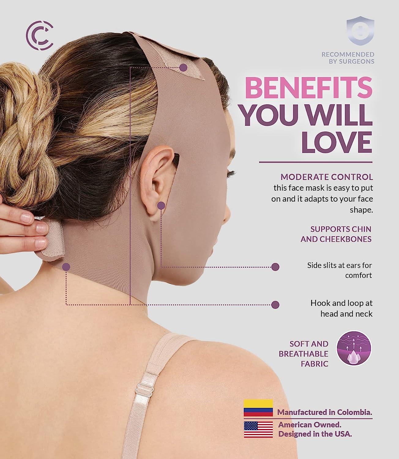 Women's Chin Post Surgery Lipo Compression Slimmer Strap (L-XL) - Faja ...