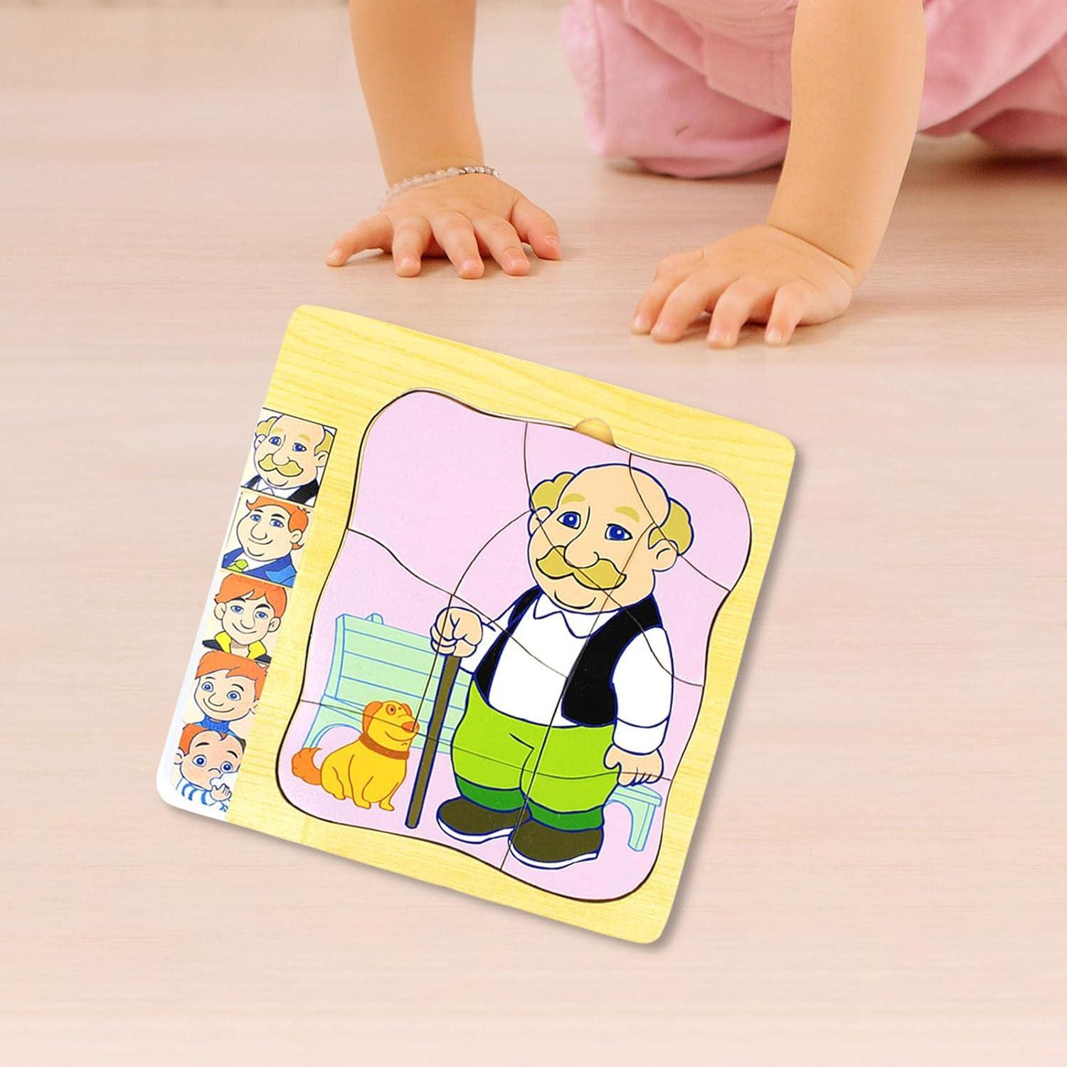 Luwecf Montessori Human Being Life Cycle Jigsaw Puzzle Preschool ...