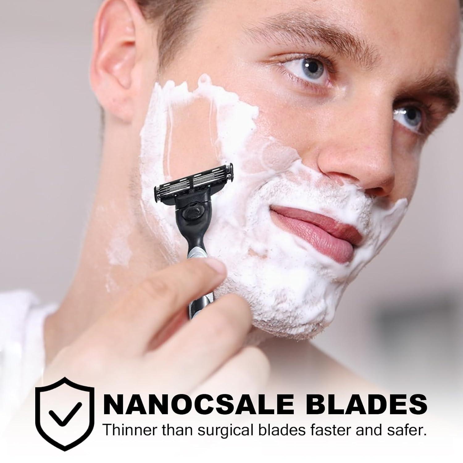 24 PCs Mach3 Razor Blades - Premium Manual Blades for Clean Shaving ...