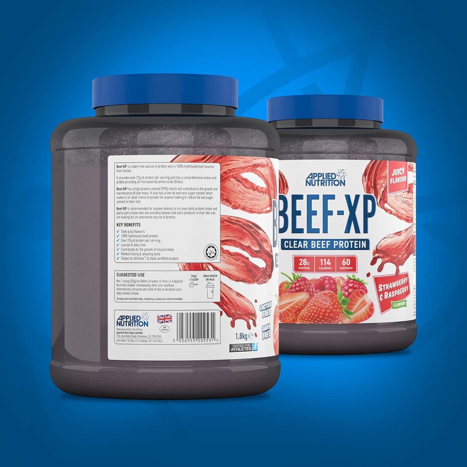 Applied Nutrition Beef XP Clear Hydrolysed Beef Protein Isolate 1.8kg ...
