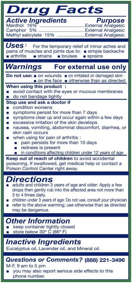 Axe Brand Medicated Oil 1.89 fl oz for Muscle Joint & Backache Pain ...