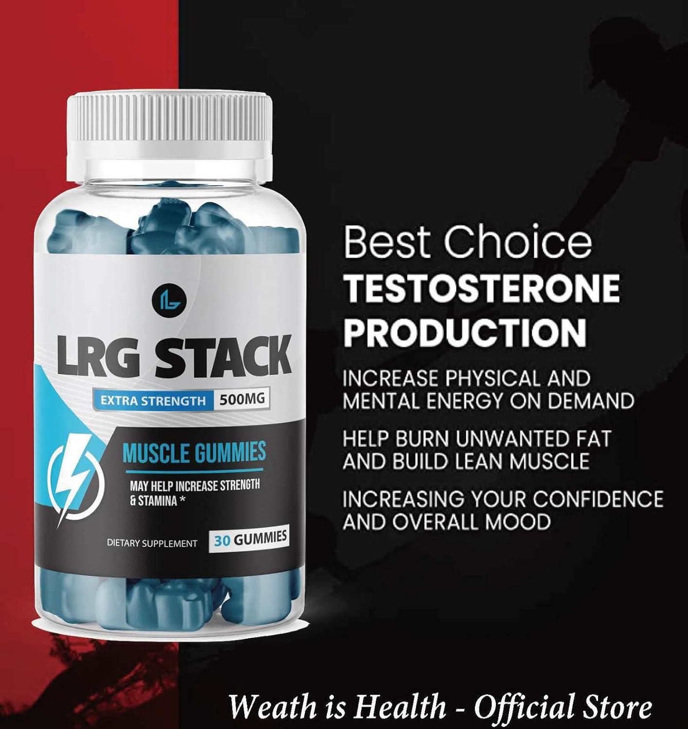 LRG Stack Gummies - Premium Muscle Building Supplement (90 Gummys ...