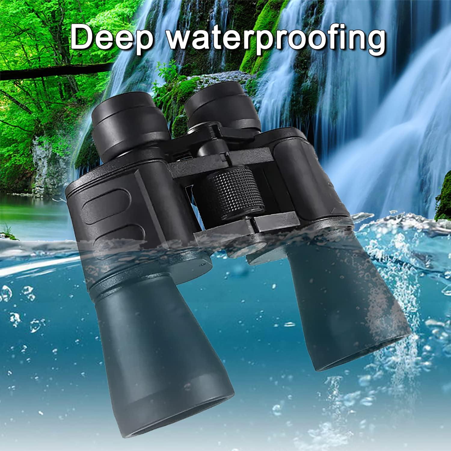 Compact Waterproof 20x50 High Power Binoculars with Low Light Night Vision - Ideal for Bird ...