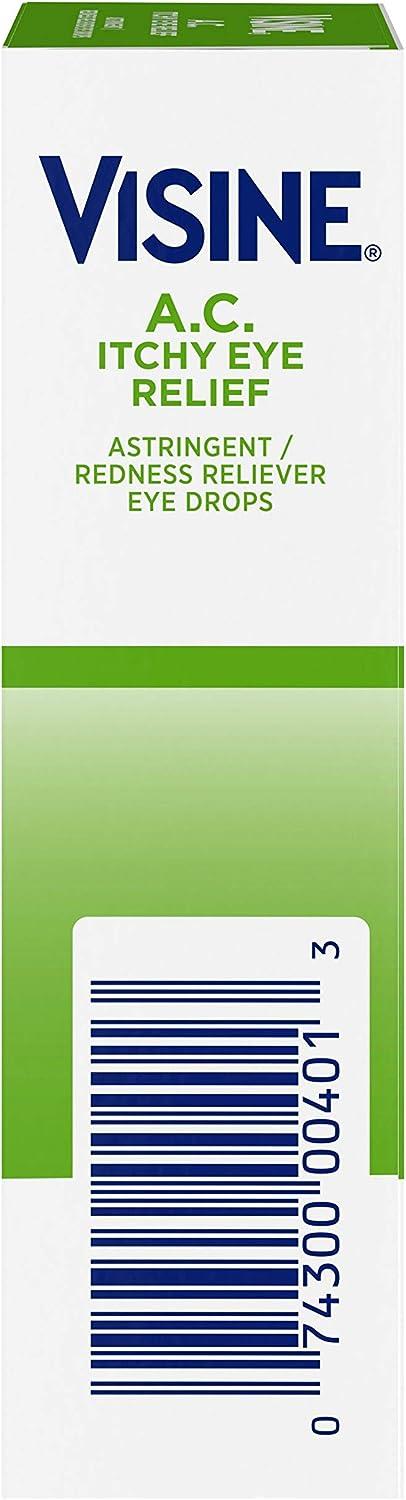 Visine A.C. Astringent Redness Reliever Eye Drops - 0.5 Oz (15 Ml)