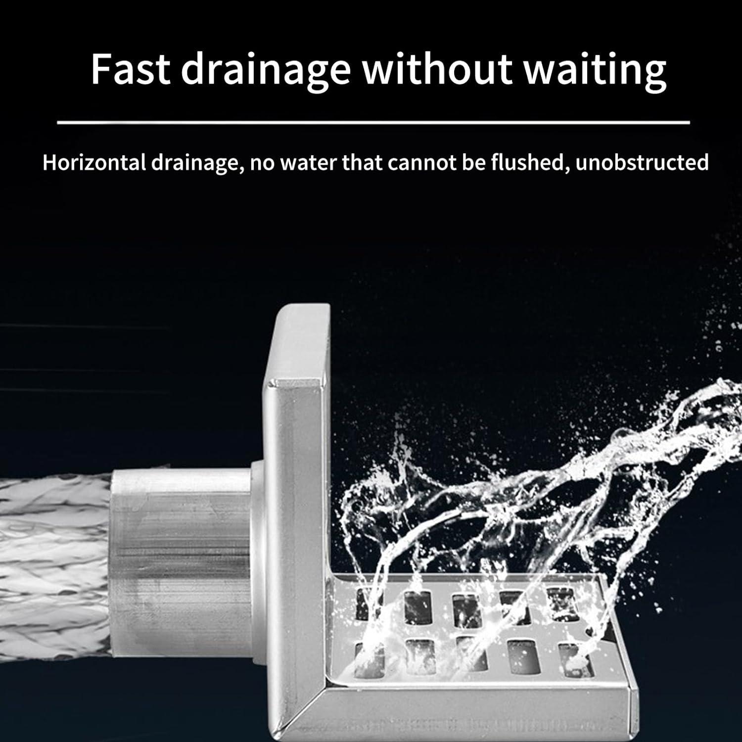 Anti-wear L Stainless Steel Bathroom Tile Insert Floor Drainer Square ...